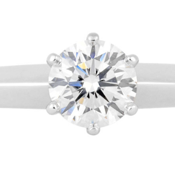 Tiffany & Co. | Jewelry | Tiffany Co Diamond 42ct Solitaire Ring Pt950 1 | Poshmark